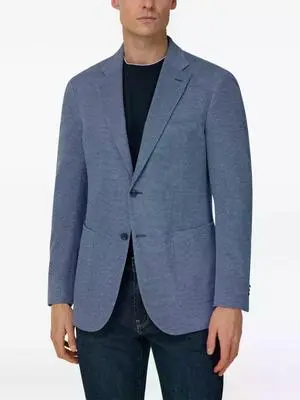 Boggi Milano Pinpoint Single-breasted Jacket - Blue