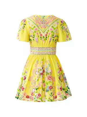 Camilla Lady Limonada V-neck Mini Dress