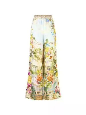 Camilla Floral Print Wide Leg Trousers