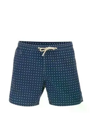 MC2 SAINT BARTH Paisley Polka-dot Swim Shorts - Blue