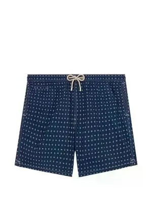 MC2 SAINT BARTH Paisley Polka-dot Swim Shorts - Blue