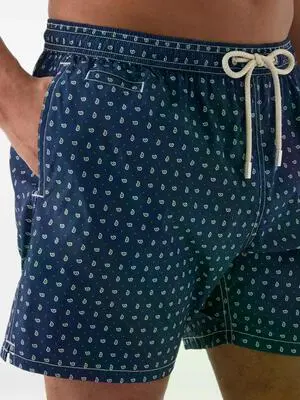 MC2 SAINT BARTH Paisley Polka-dot Swim Shorts - Blue