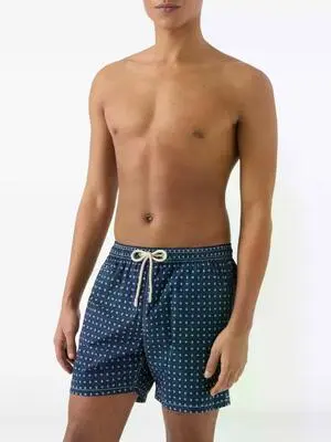 MC2 SAINT BARTH Paisley Polka-dot Swim Shorts - Blue