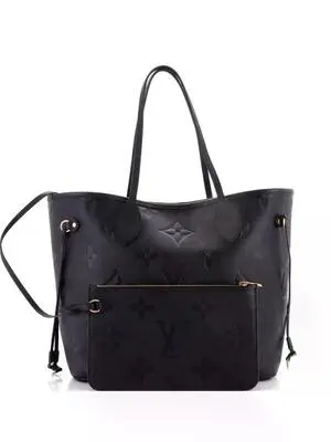 LOUIS VUITTON Neverfull Mm Tote Bag Monogram Empreinte Giant - Black