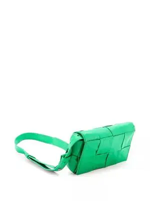 Bottega Veneta Cassette Maxi Intrecciato Leather Belt Bag - Green