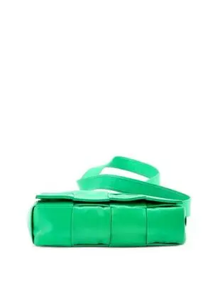 Bottega Veneta Cassette Maxi Intrecciato Leather Belt Bag - Green