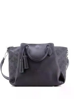 LOUIS VUITTON Haumea Mahina Leather Satchel Handbag - Black