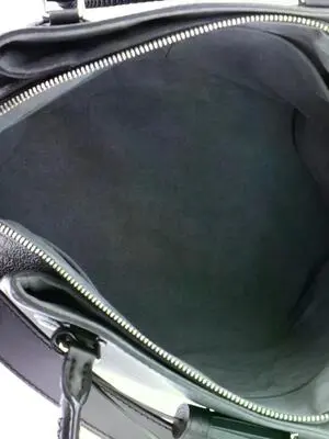 LOUIS VUITTON Haumea Mahina Leather Satchel Handbag - Black