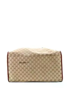 Gucci Web Carry On Duffle Bag Gg Canvas Large Travel Bag - Brown