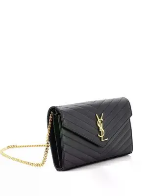 Saint Laurent Monogram Wallet On Chain Matelasse