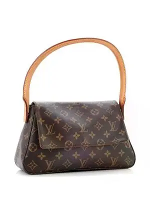 LOUIS VUITTON Looping Handbag Monogram Canvas Mini Satchel