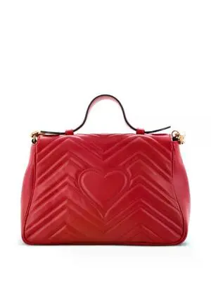Gucci Gg Marmont Small Satchel - Red