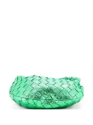 Bottega Veneta Jodie Metallic Intrecciato Nappa Mini Hobo Bag - Green