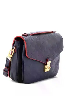 LOUIS VUITTON Pochette Metis Monogram Empreinte Leather Crossbody Bag - Blue