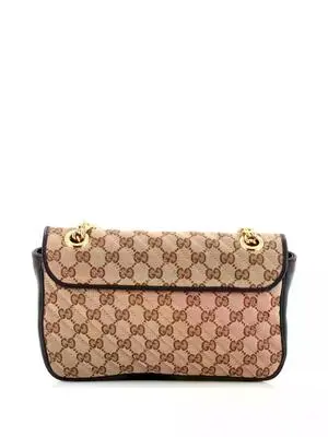 Gucci Gg Marmont Flap Shoulder Bag - Brown