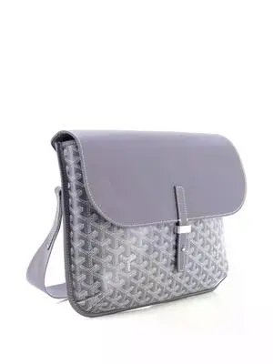Goyard Coursier Messenger Bag Coated Canvas And Leather - Grey