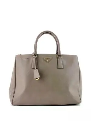 Prada Saffiano Leather Large Tote Bag - Neutrals