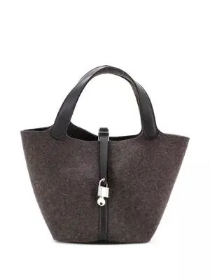 Hermès Picotin Lock Mm Bucket Bag Felt With Leather - Brown