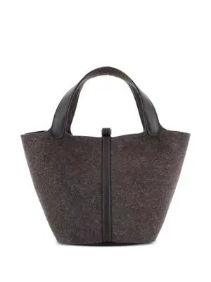 Hermès Picotin Lock Mm Bucket Bag Felt With Leather - Brown