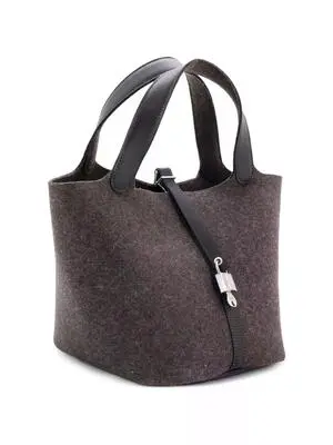 Hermès Picotin Lock Mm Bucket Bag Felt With Leather - Brown