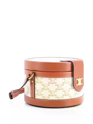 Celine Tambour Triomphe Coated Canvas Medium Crossbody Bag