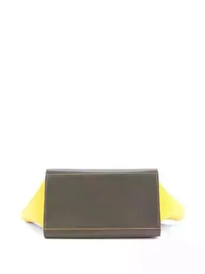 Celine Bicolor Trapeze Small Satchel - Green