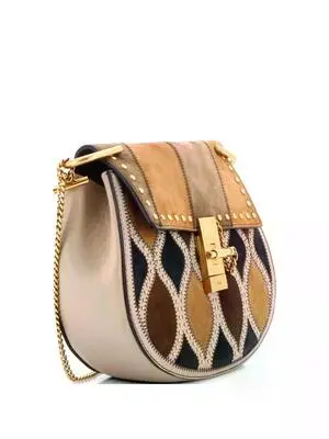 Chloé Drew Patchwork Studded Crossbody Bag
