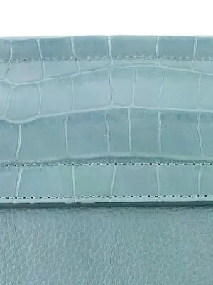 Chloé Faye Crocodile Embossed Leather Shoulder Bag - Blue