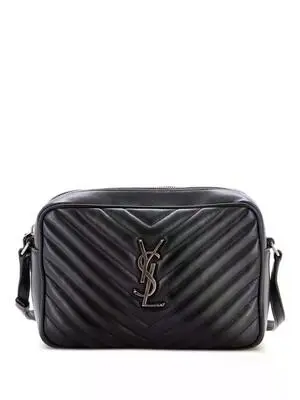 Saint Laurent Lou Camera Bag Matelasse Chevron Leather - Black