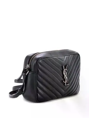 Saint Laurent Lou Camera Bag Matelasse Chevron Leather - Black
