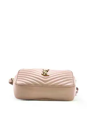 Saint Laurent Lou Camera Bag Matelasse Chevron Leather Small - Neutrals