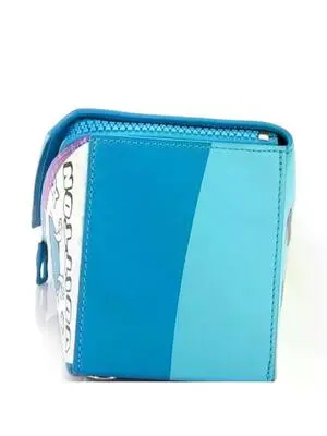 LOUIS VUITTON Printed Leather Crossbody Bag - Blue