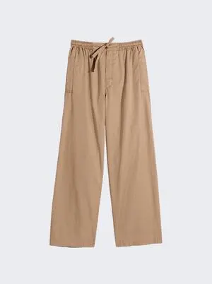 LEMAIRE Cotton Twill Pajama Trousers Camel