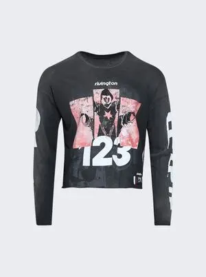 RIVINGTON ROI REBIS Left Out Enemy Long Sleeves Tee Vintage - Black