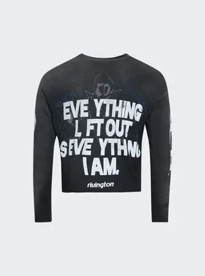 RIVINGTON ROI REBIS Left Out Enemy Long Sleeves Tee Vintage - Black