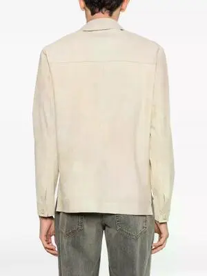 SALVATORE SANTORO Suede Shirt Jacket - Neutrals