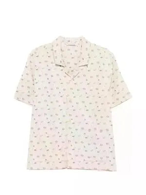 A KIND OF GUISE Salvi Floral Field Short-sleeve Shirt - Neutrals