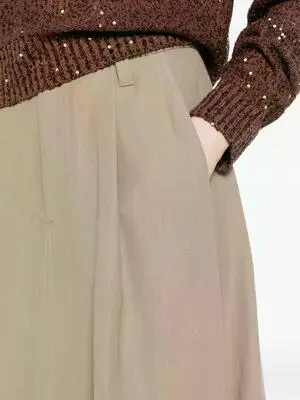 Brunello Cucinelli Button-embellished A-line Skirt