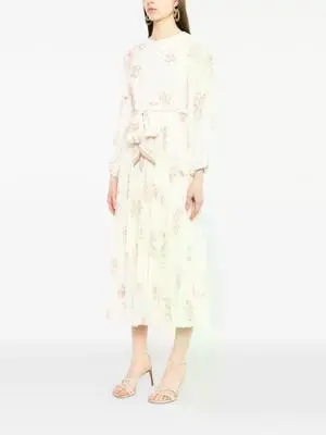 Zimmermann Sunray Midi Dress - Neutrals