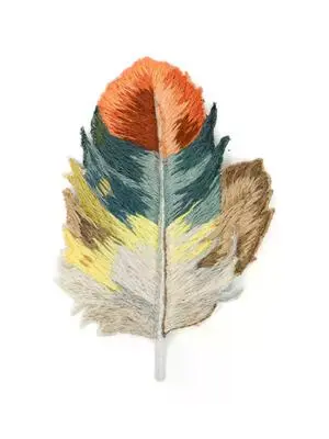 Undercover Leaf-motif Brooch - Neutrals