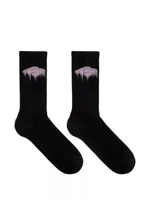 Balenciaga Logo-detail Socks - Black