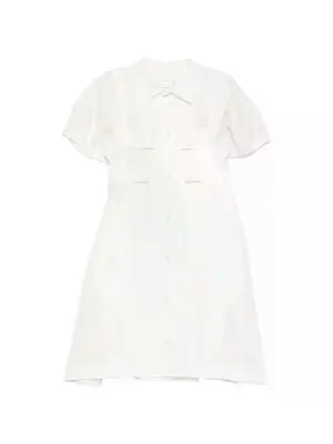 Sacai Paneled Shirt Mini Dress - Neutrals
