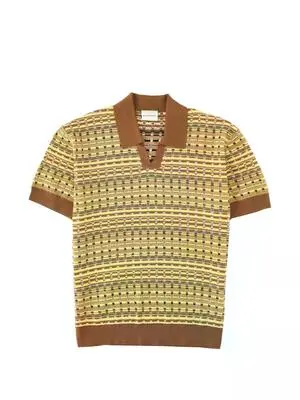 Drole De Monsieur V-neck Polo Shirt - Neutrals