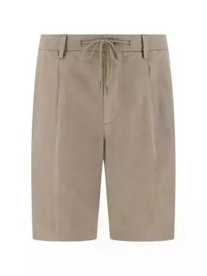 Boggi Milano Drawcord Linen Bermuda Shorts