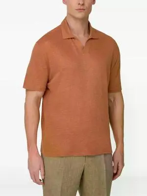 Boggi Milano Stretch Linen Jersey Polo Shirt