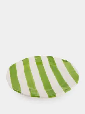 LES-OTTOMANS Striped Ceramic Dinner Plate