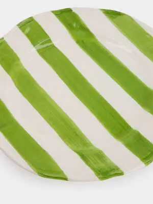 LES-OTTOMANS Striped Ceramic Dinner Plate