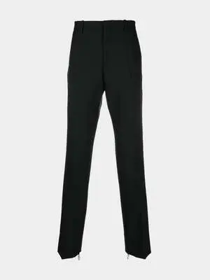 Off-White Straight-leg Trousers With Paperclip Detail