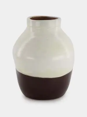 Madam Stoltz Earthenware Vase - White