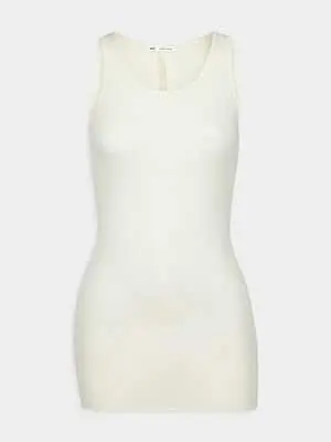 AMI Paris Sleeveless Long Tank Top - White